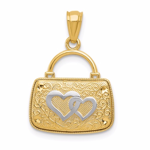 Jewelry | 14k Heart Handbag Pendant | Poshmark